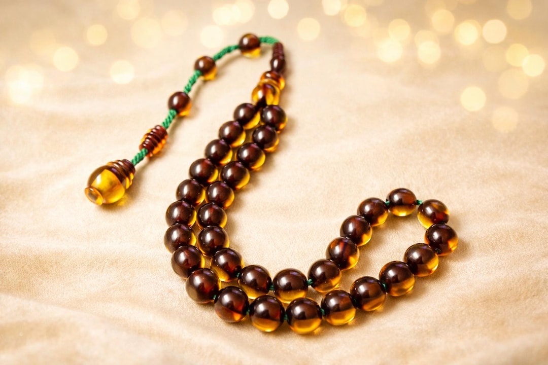 Ottoman Fire Amber Tasbih – Süleyman Güler Master Craft, 5x5 Mm (LED ...