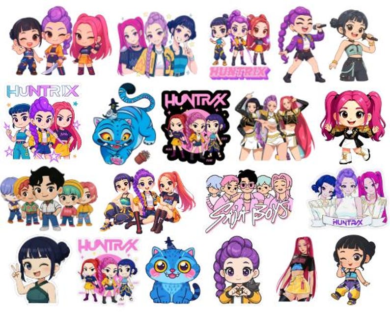 Huntrix Kpop Demon Hunters SVG PNG, Kpop Idol Group Shirt Design,girl ...