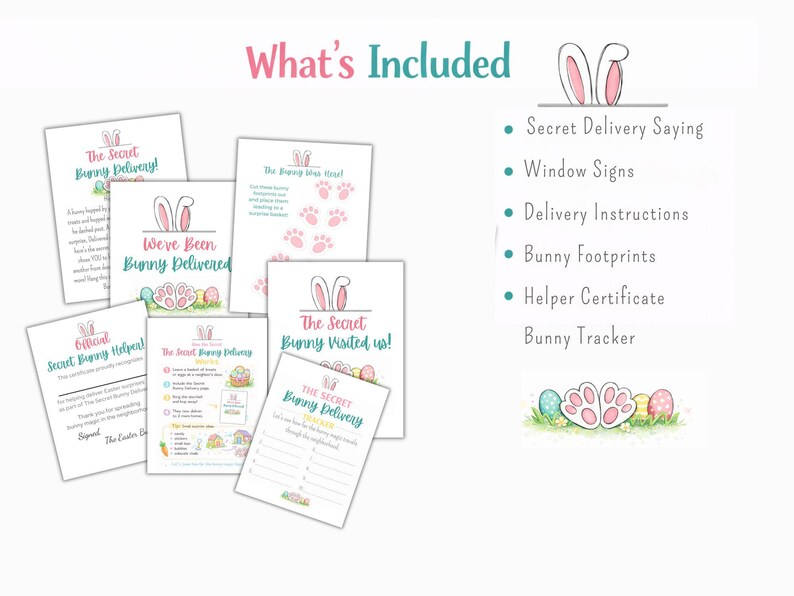 Secret Bunny Delivery Game Printable Neighborhood Easter Tradition, You ...