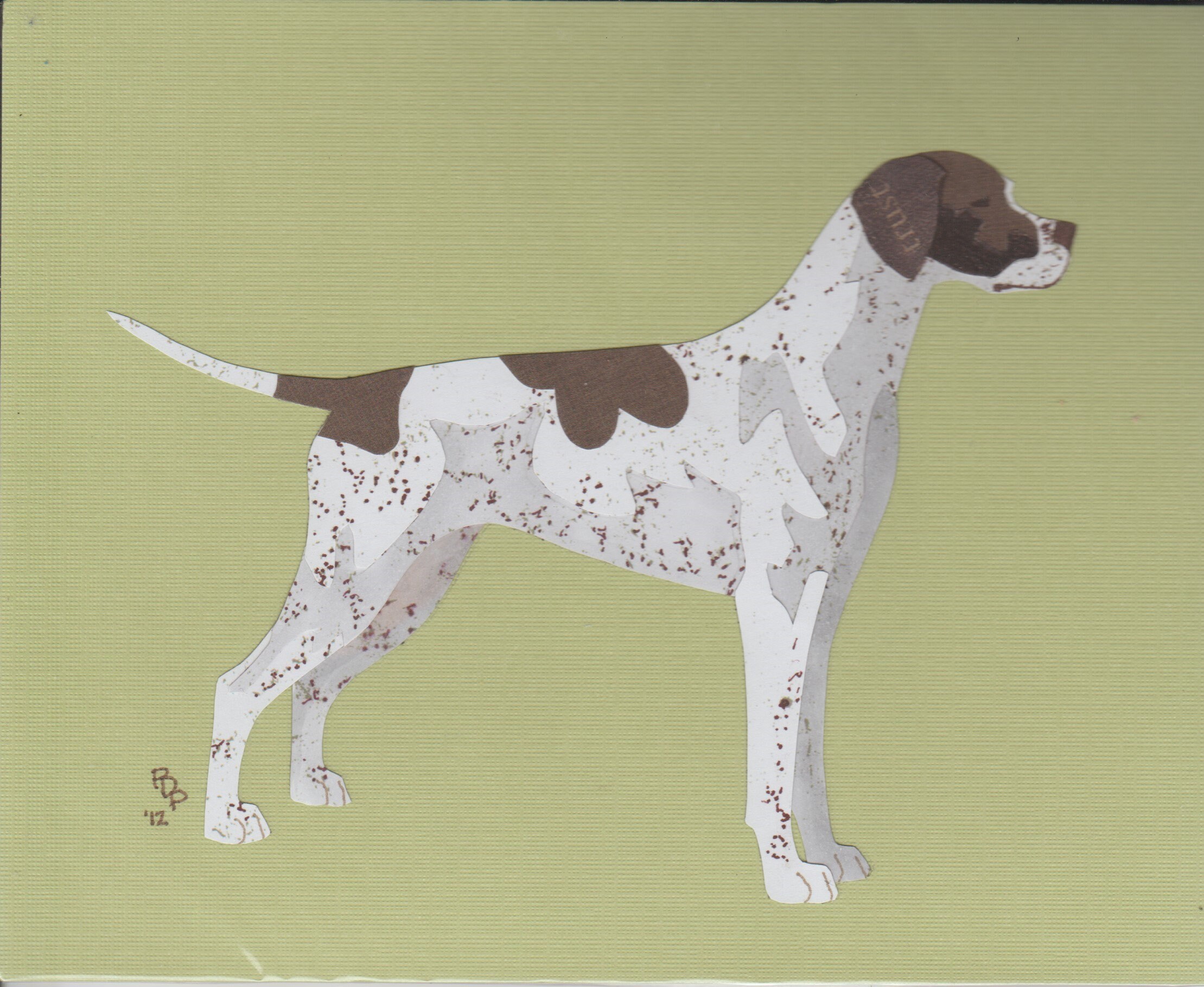 Pointer Handmade Original Cut Paper Collage Dog Art - Etsy