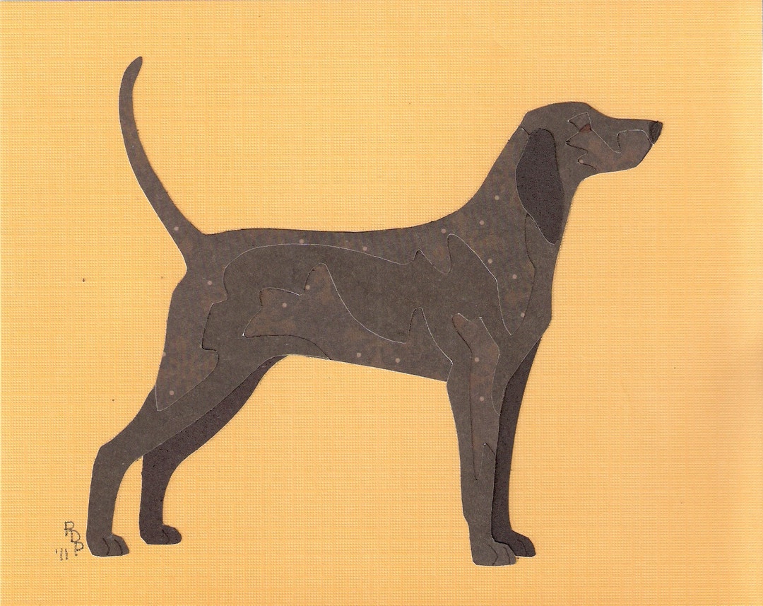 Plott Handmade Original Cut Paper Collage Dog Art - Etsy