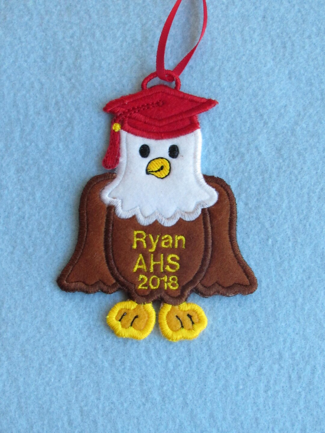 Personalized Eagle Graduation Ornament, School Mascot Ornament, or Gift ...
