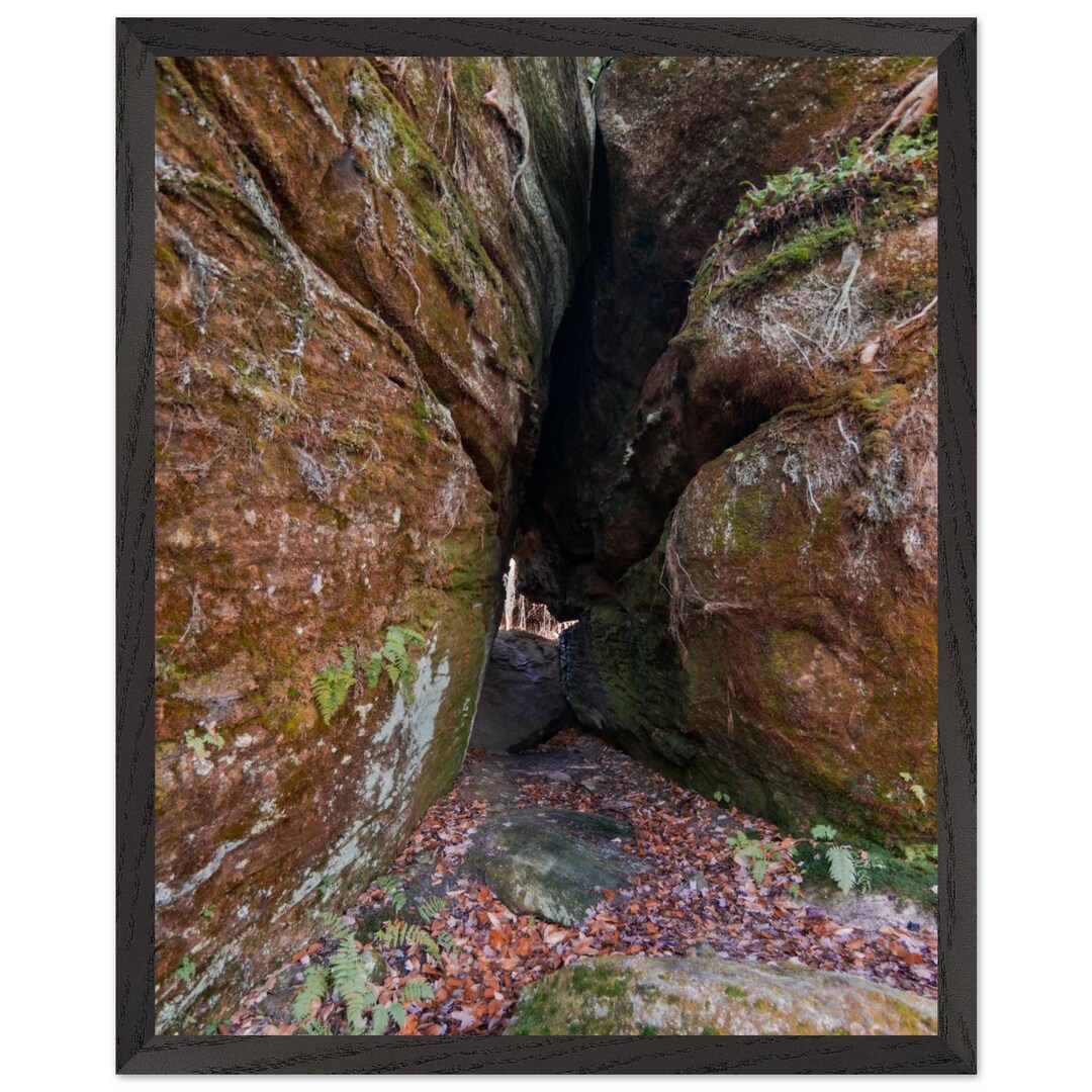 Rock City Park Crevice Print | Ancient Sandstone Nature Photography ...