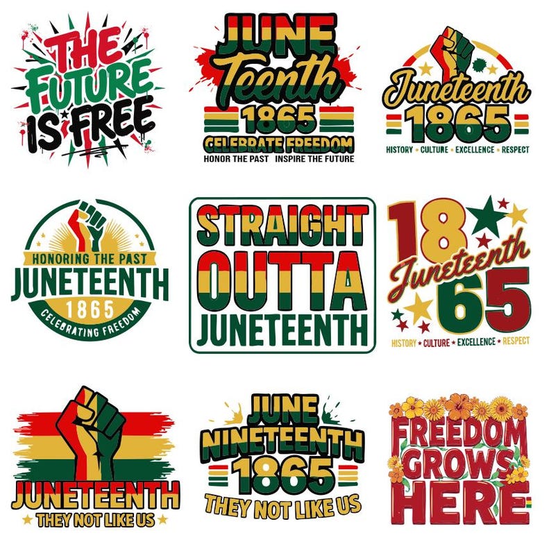 Juneteenth PNG SVG Bundle, Black History Month, Freedom Day Designs ...