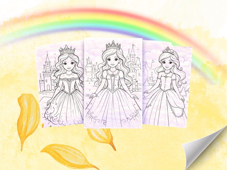 100 Cute Princess Coloring Pages Printable PDF - Fairy Tale Coloring ...