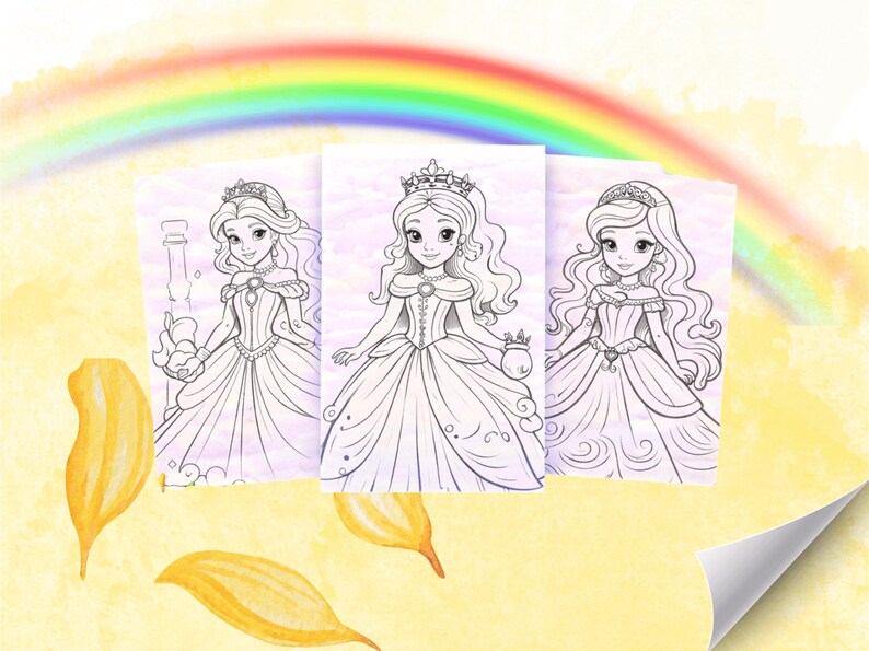 100 Cute Princess Coloring Pages Printable PDF - Fairy Tale Coloring ...