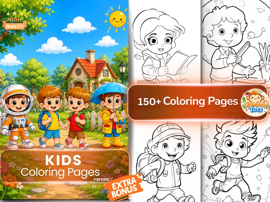 Kids Coloring Pages Printable Preschool Coloring Book Kindergarten ...