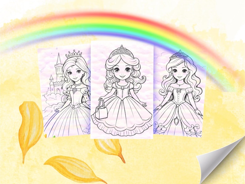 100 Cute Princess Coloring Pages Printable PDF - Fairy Tale Coloring ...