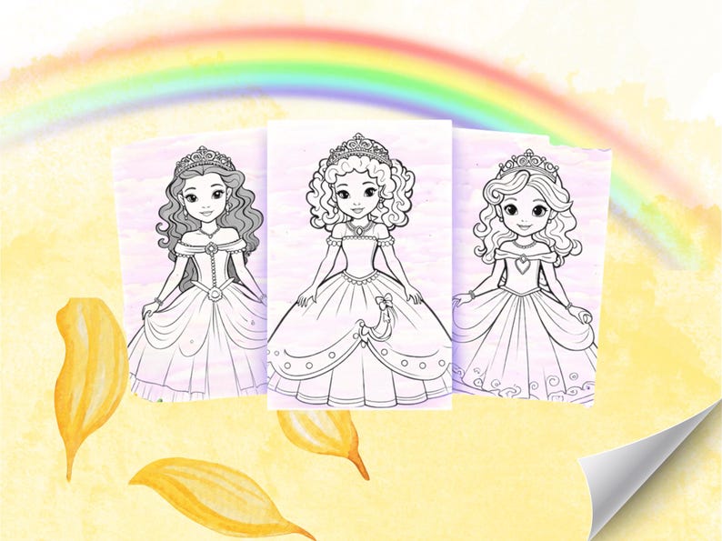 100 Cute Princess Coloring Pages Printable PDF - Fairy Tale Coloring ...