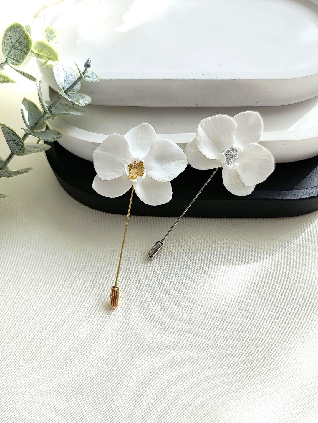 Orchid Wedding Lapel Pin, Groom Boutonniere, Groomsmen Suit Pin, Women ...