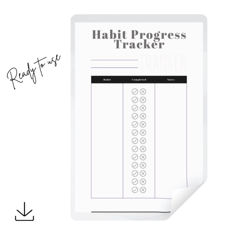 Self Care Habit Progress Tracker Printable, Daily Wellness Checklist ...