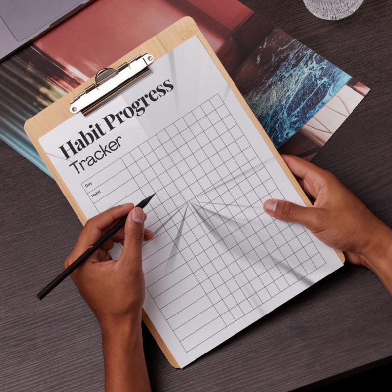 Self Care Habit Progress Tracker Printable, Daily Wellness Checklist ...