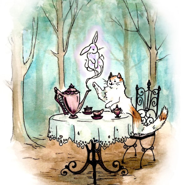 Cat Tea Party - Etsy