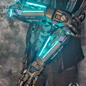 Progenitor V1 Arm Augmentation - Cyberpunk Steampunk Light up LED ...