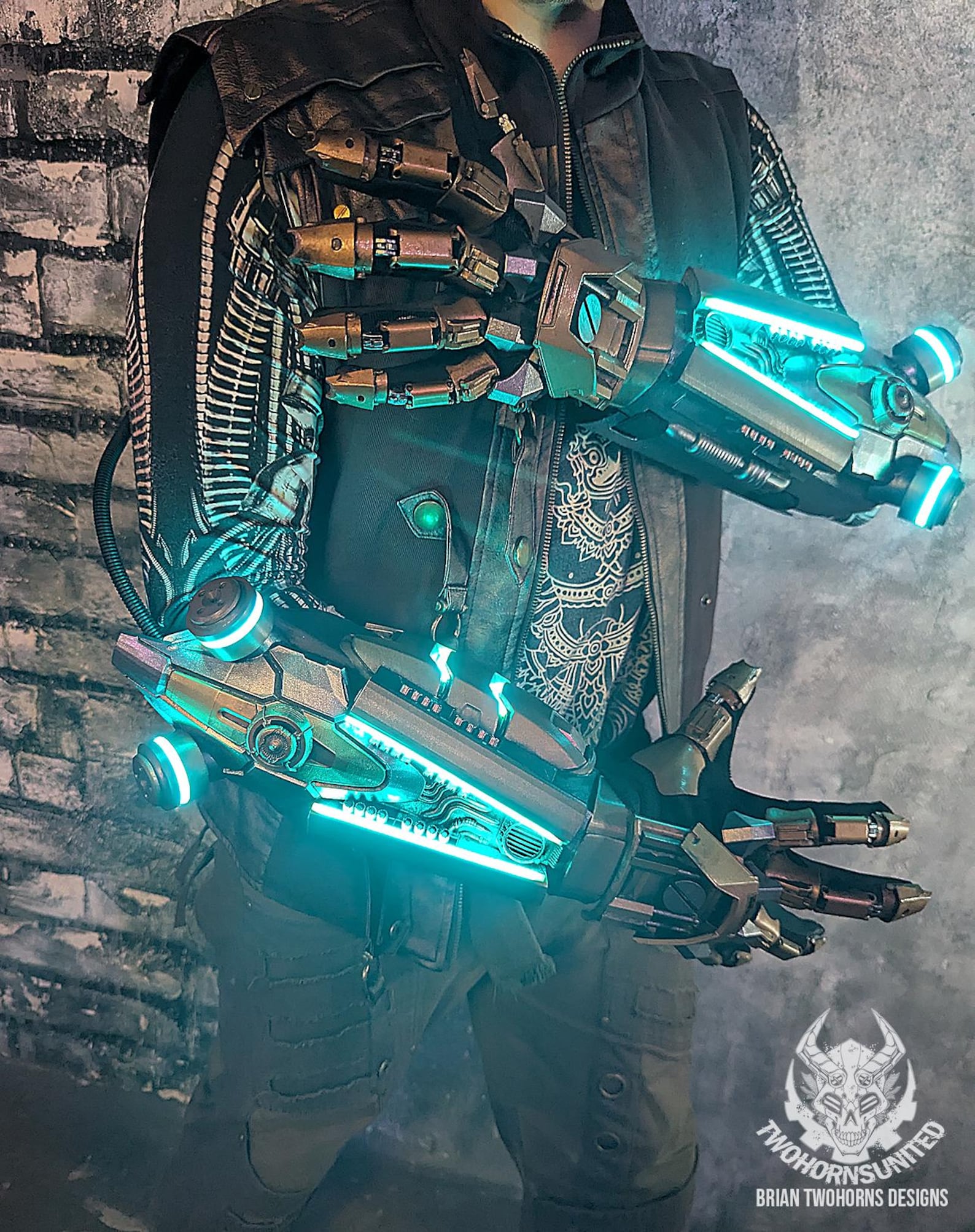 Progenitor V1 Arm Augmentation - Cyberpunk Steampunk Light up LED ...