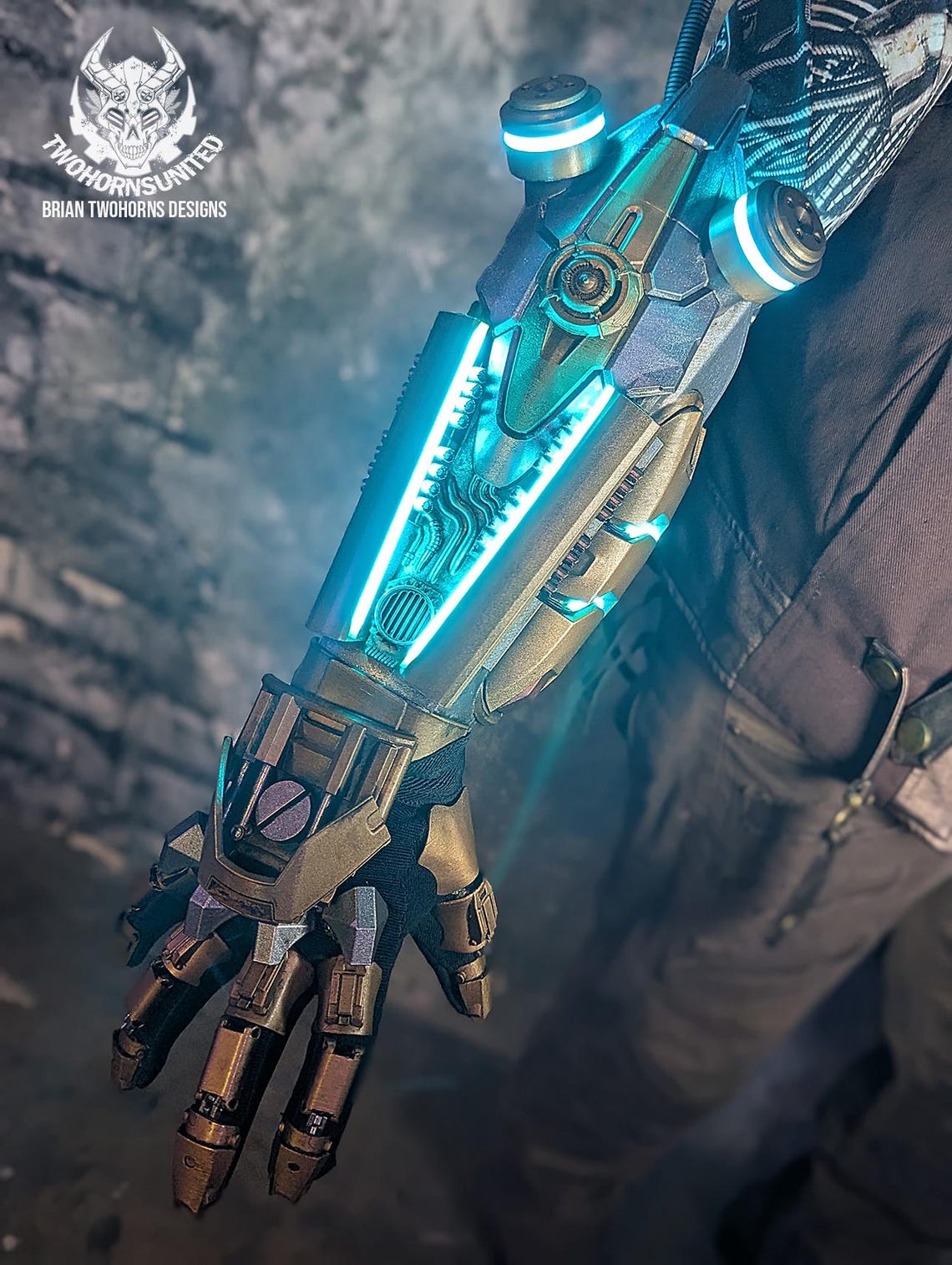 Progenitor V1 Arm Augmentation - Cyberpunk Steampunk Light up LED ...
