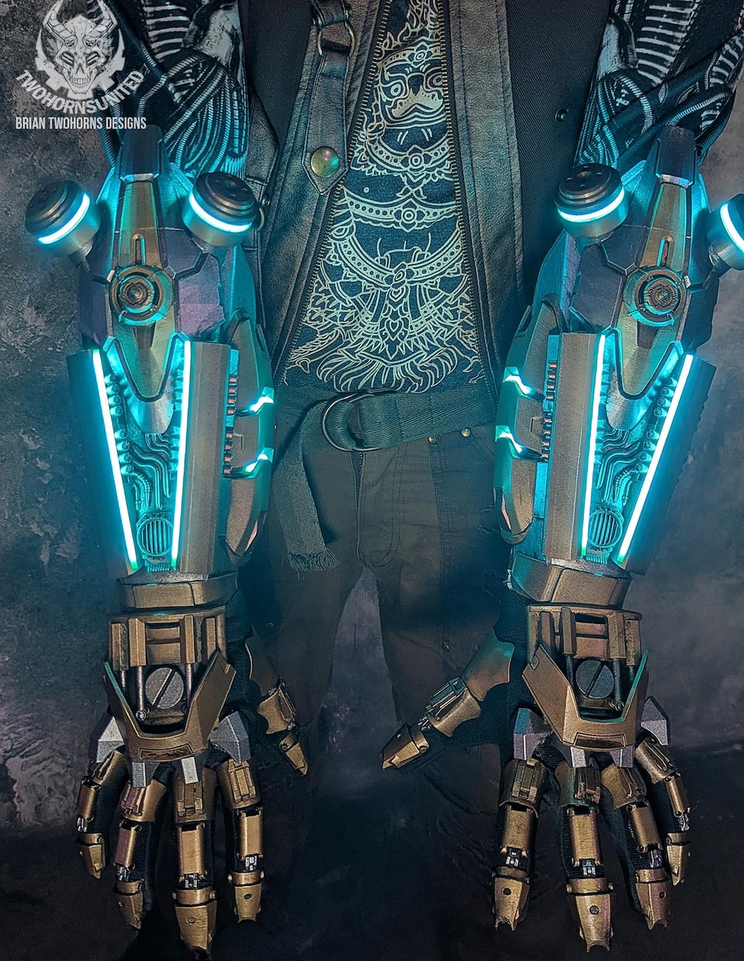 Progenitor V1 Arm Augmentation - Cyberpunk Steampunk Light up LED ...