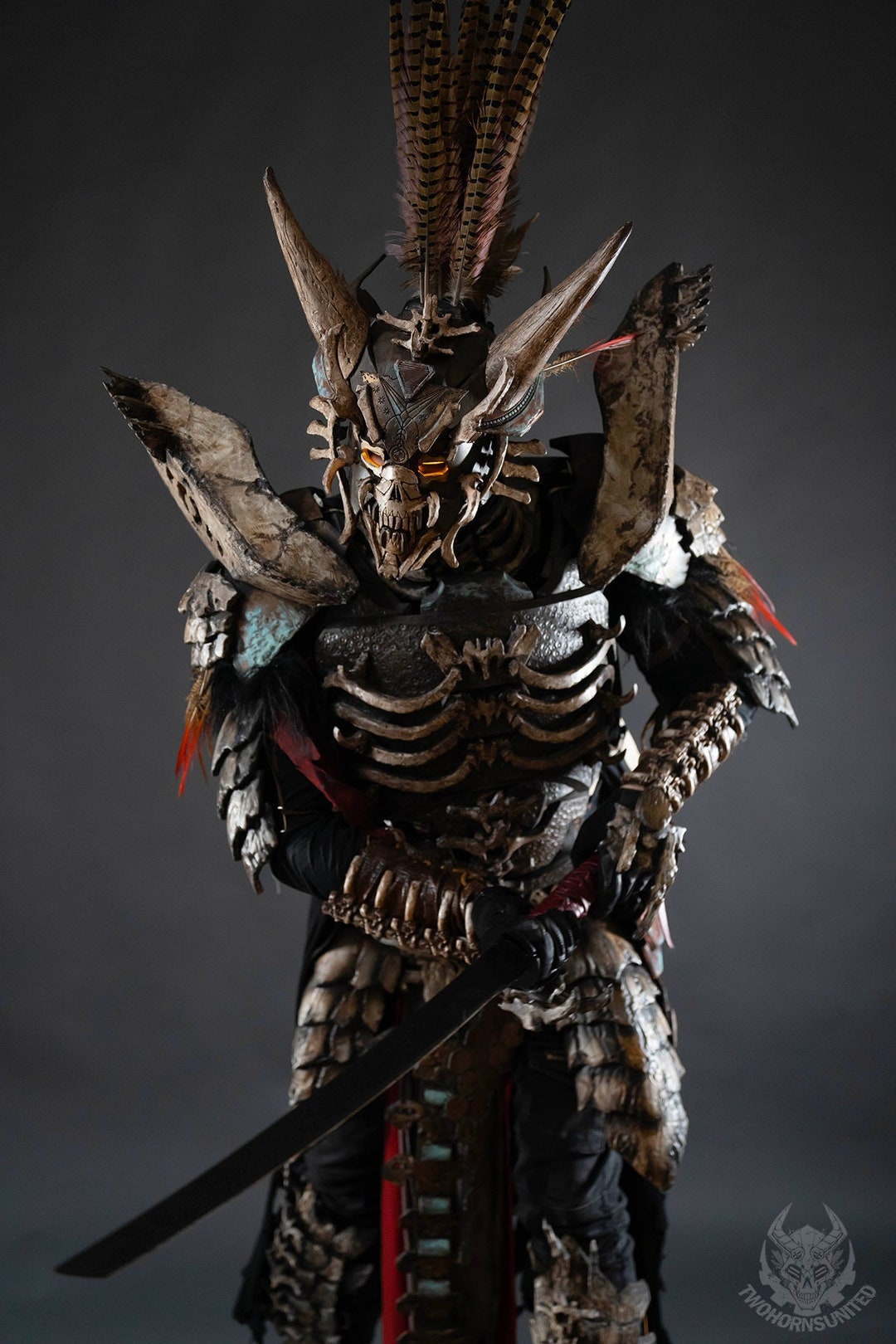 The Necro King - Original Design Helmet Wearable Art Bone Armor Lord ...