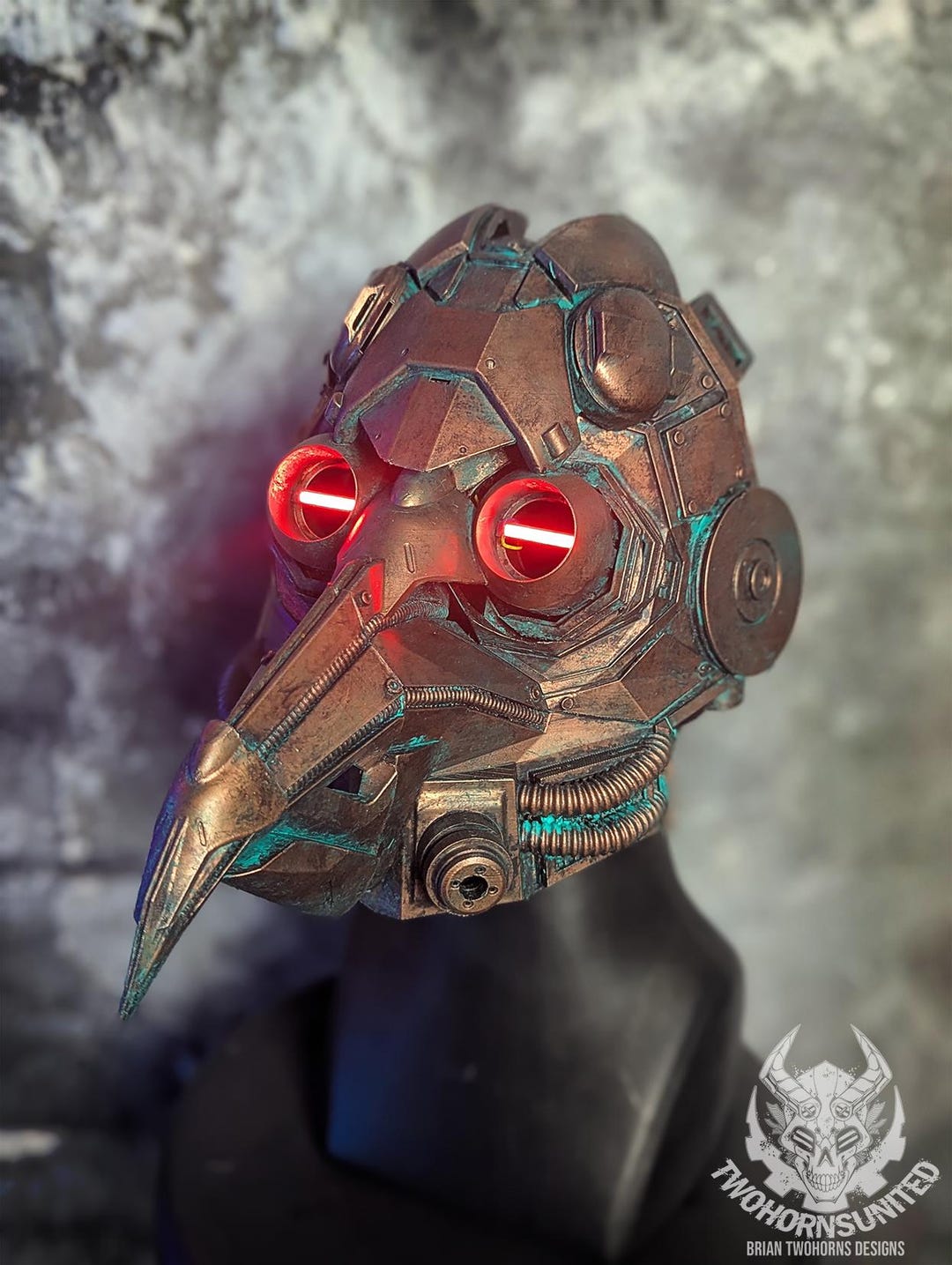 Dr. Arcturus - Cybernetic Steampunk Plague Doctor Bright LED Glowing ...