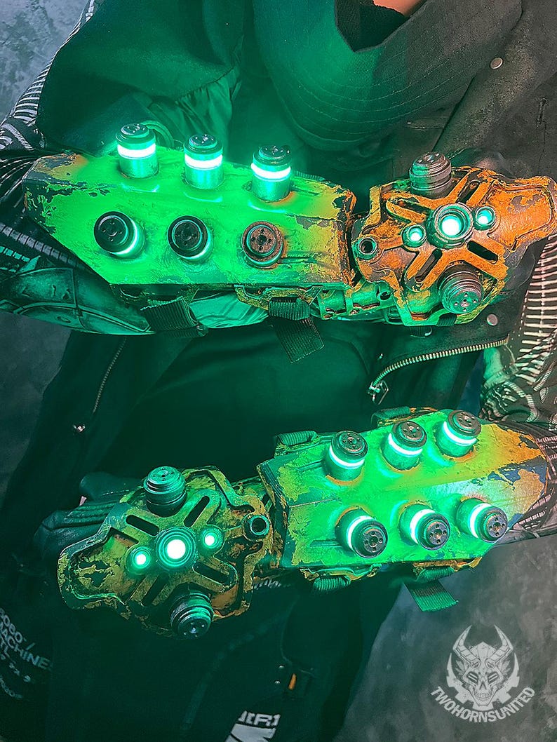 Power Node Gauntlets - Cyberpunk ULTRA BRIGHT LED Original Design ...