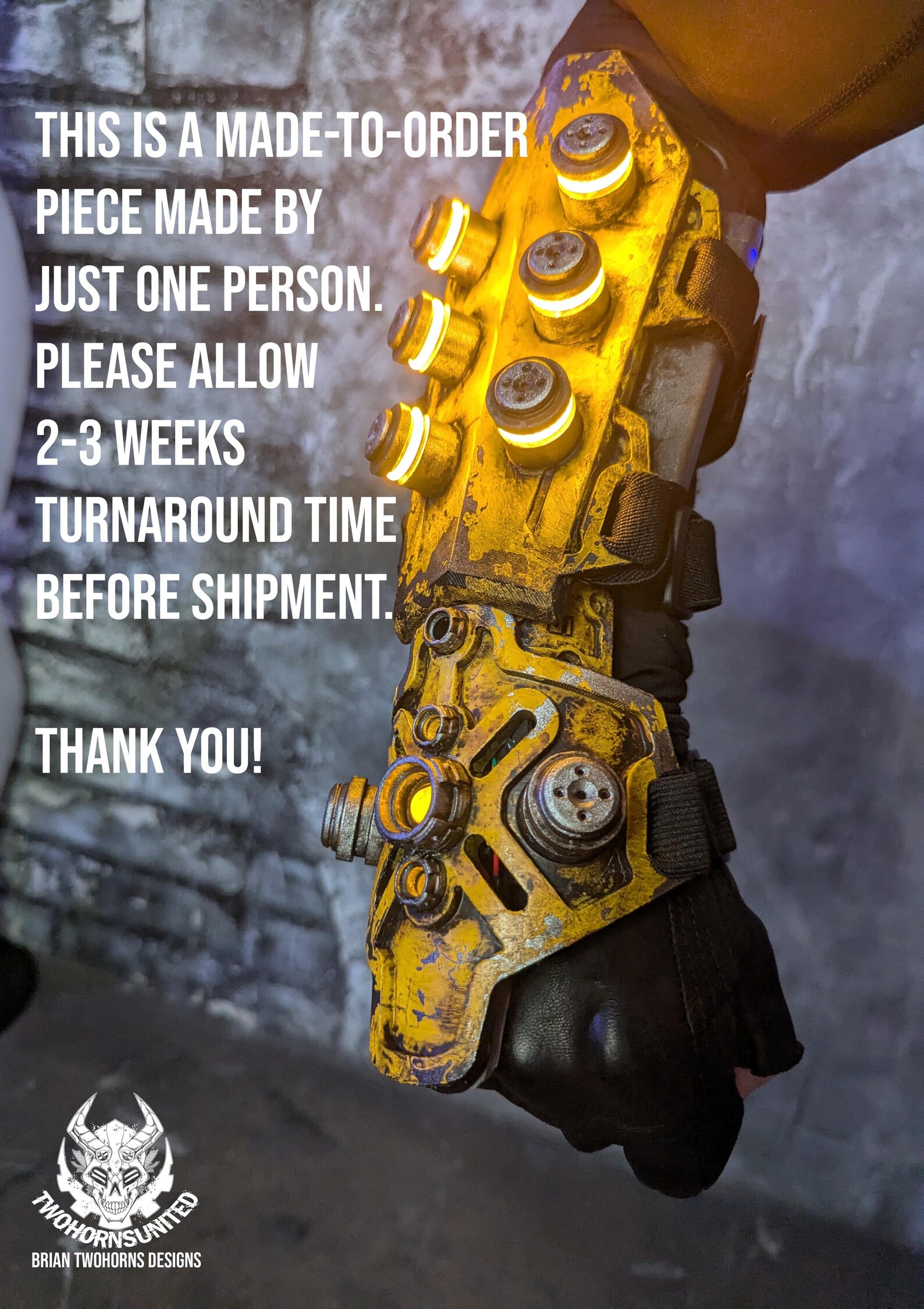Power Node SINGLE Gauntlet - Cyberpunk Ultra Bright LED Original Design ...