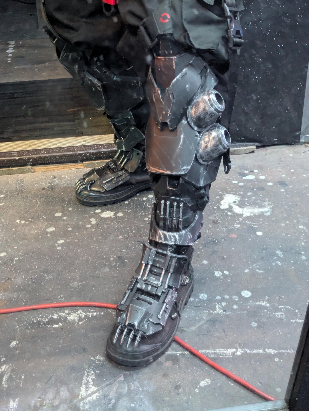 Thutech Cyberpunk Assault Boot Armor and Shin Guards - Weathered Flat ...