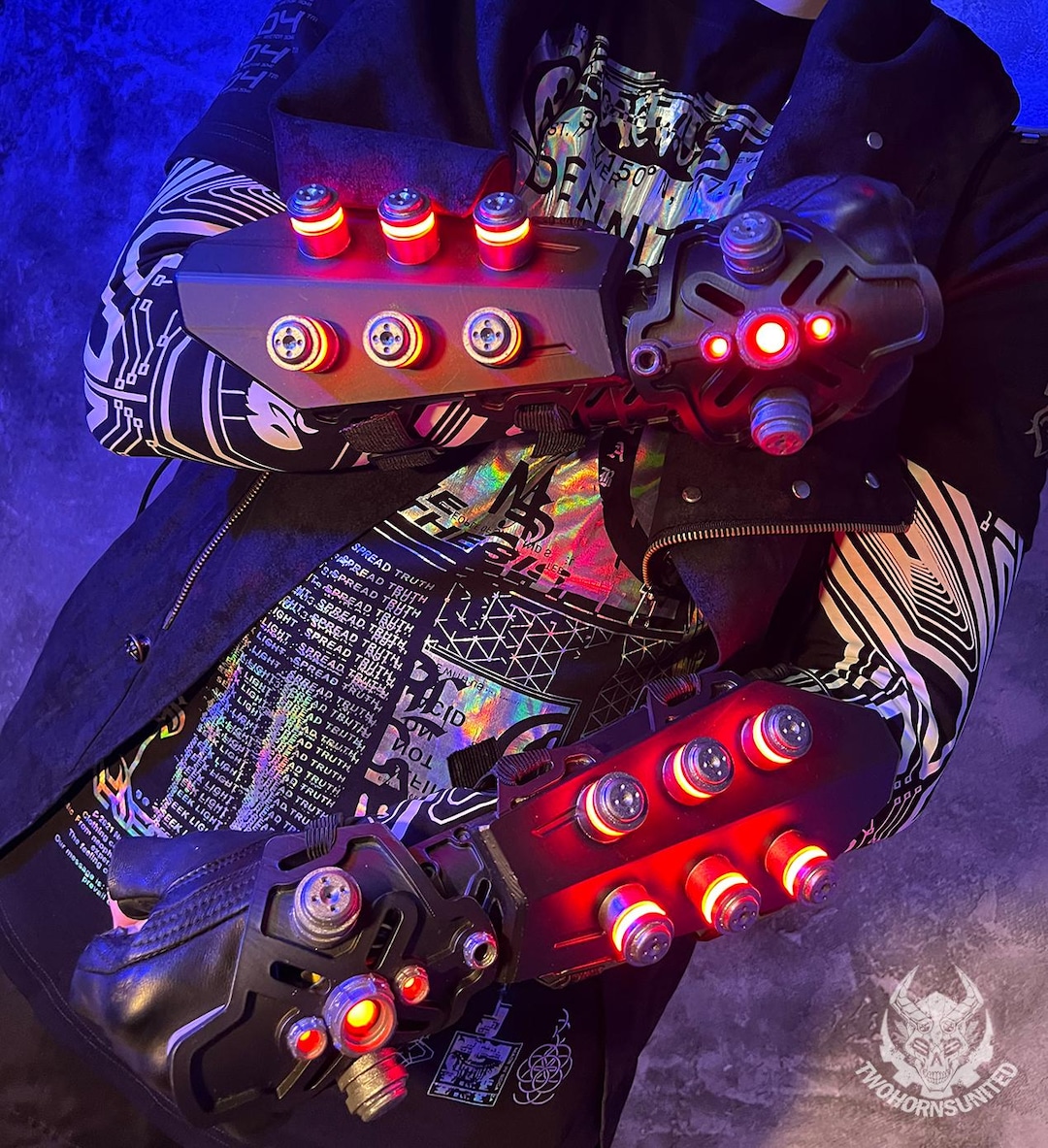 Power Node Gauntlets - Cyberpunk ULTRA BRIGHT LED Original Design ...