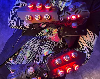 Power Node Gauntlets - Cyberpunk ULTRA BRIGHT LED Original Design ...