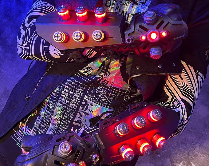 Power Node Gauntlets - Cyberpunk ULTRA BRIGHT LED Original Design ...