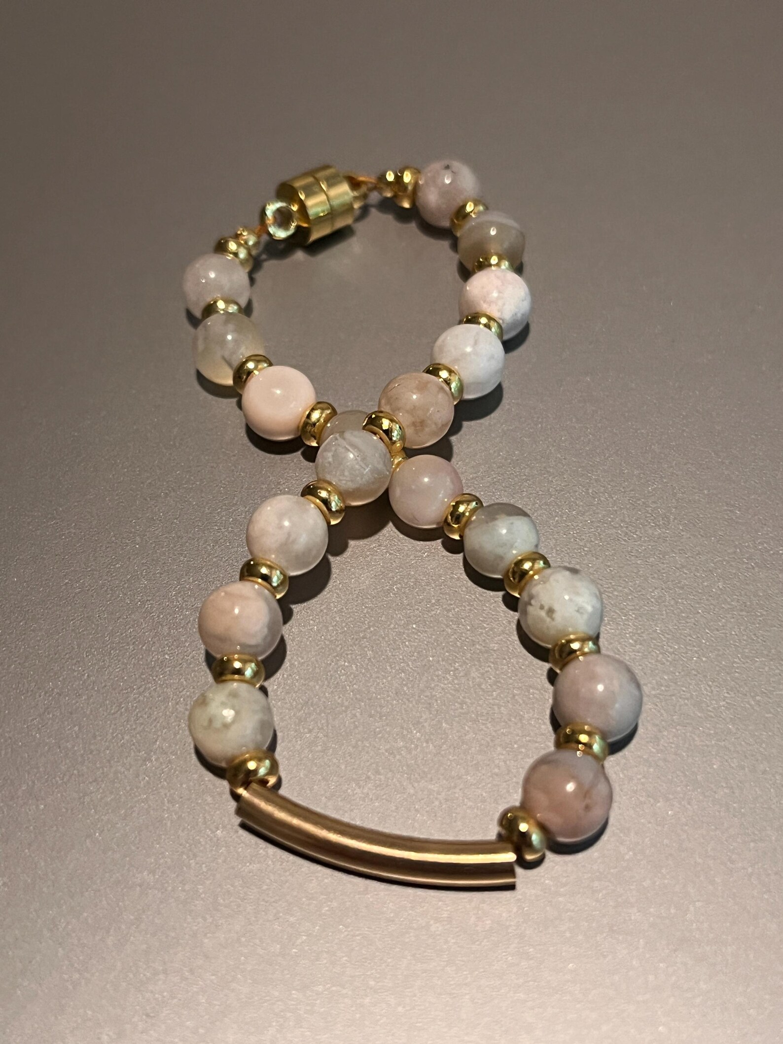 Sakura Cherry Blossom Agate Pink Bracelet - Etsy