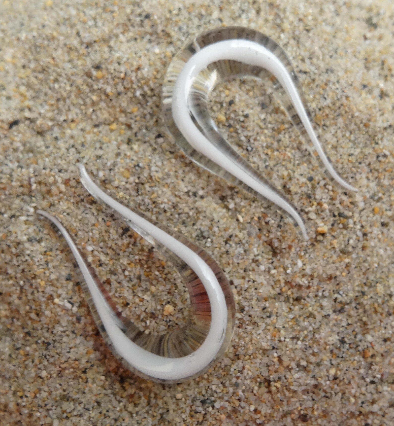 Glass U Shape Taper Ear Plug Stretcher Earring Body Piercing Jewelry 2G ...