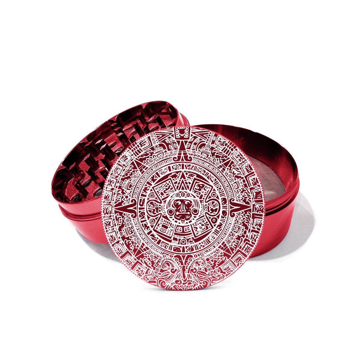 SHIPS FREE -aztec Calendar Laser Engraved Airplane Grade Aluminum Herb ...