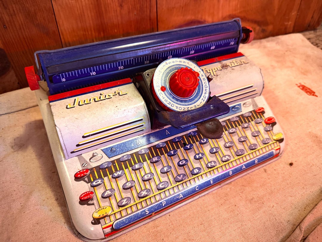 Vintage Marx Junior Typewriter Toy – Tin Litho Kids Toy (1950s-1960s ...