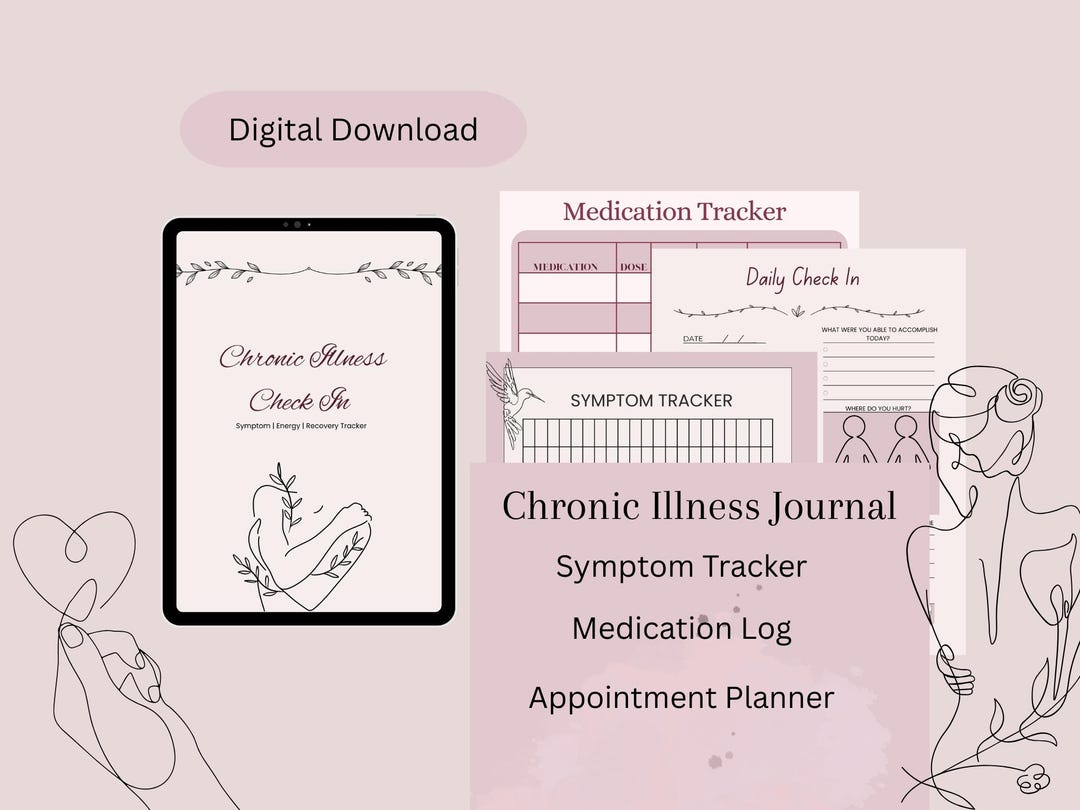 Chronic Illness Digital Planner | Symptom & Medication Tracker | Health ...