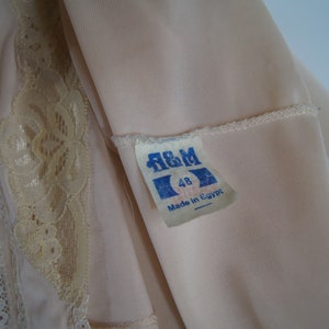 Vintage A&M Blush Pink Slip With Ivory Lace Insets, S M - Etsy