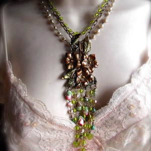 Rose Spray, Chocolate Brass Rose, Rosary Chain Roses, Large Rose ...