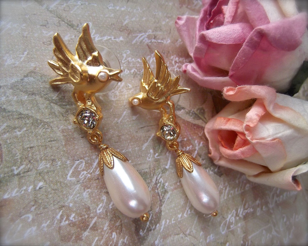 Gold Bird Posts, Gold Plated Birds, Flying Birds, Bsue by 1928, 1928 ...