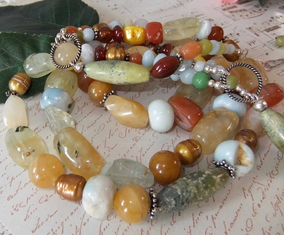 Sterling SilverSemi Precious StonesLarge Pearl | Etsy