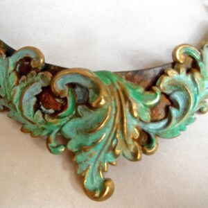 Rusty Iron Necklace, Verdigris Patina, Rust and Verdigris, Watch FOB ...