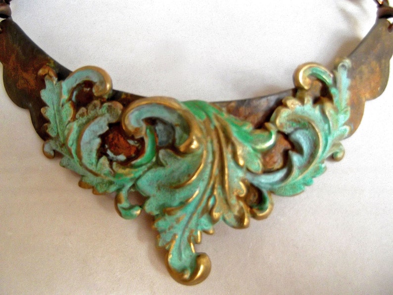 Rusty Iron Necklace Verdigris Patina Rust and Verdigris | Etsy