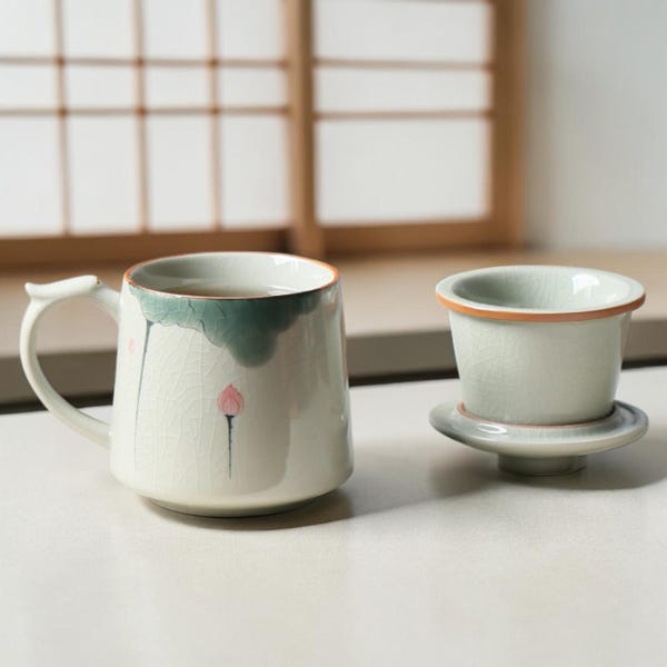Lotus Porcelain Mug - Etsy