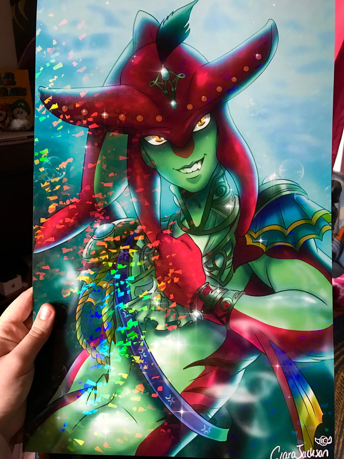HOLOGRAPHIC 11x17 Poster Prince Sidon BOTW - Etsy