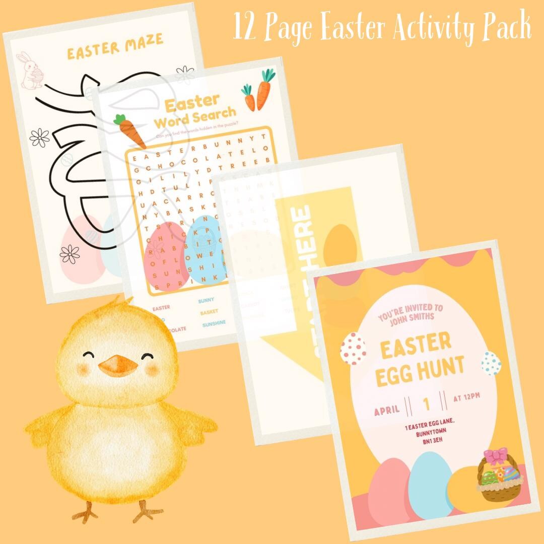 Easter Activity Pack Printable for Kids - Etsy