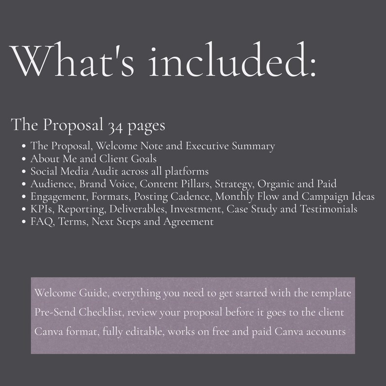 Social Media Manager Proposal Template Canva Professional Freelancer ...