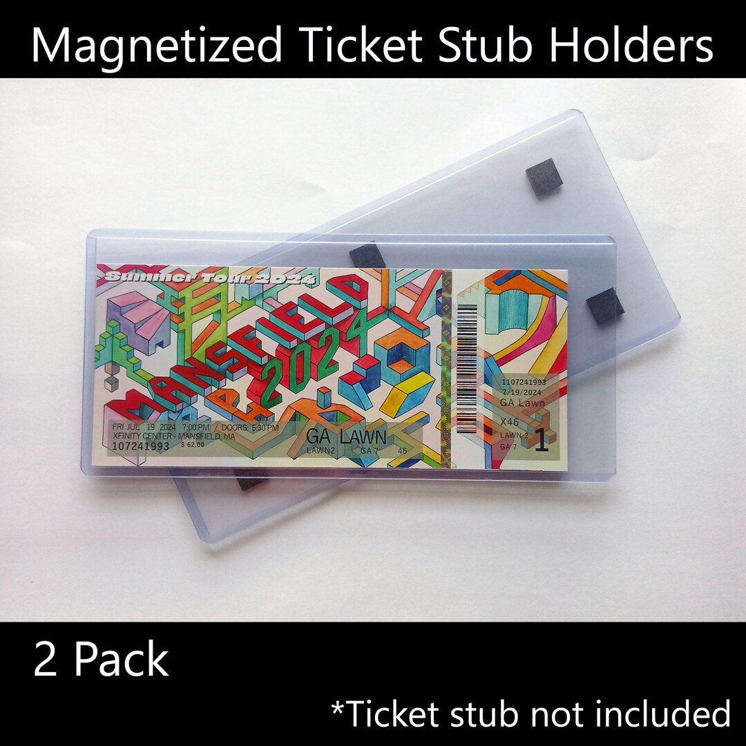 Magnetic Ticket Stub Topload Holder PTBM Phish Stubs 3x7 Inch - Etsy