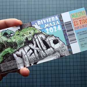 Phish Riviera Maya 2024 Paper Ticket Stub Phan Art Phish Art Phish Stub ...
