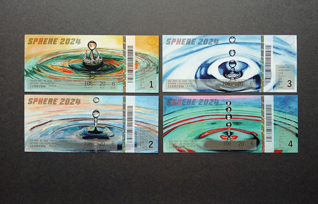 Phish Sphere Las Vegas Run 2024 Ticket Stub Phan Art Phish Stub Phish ...