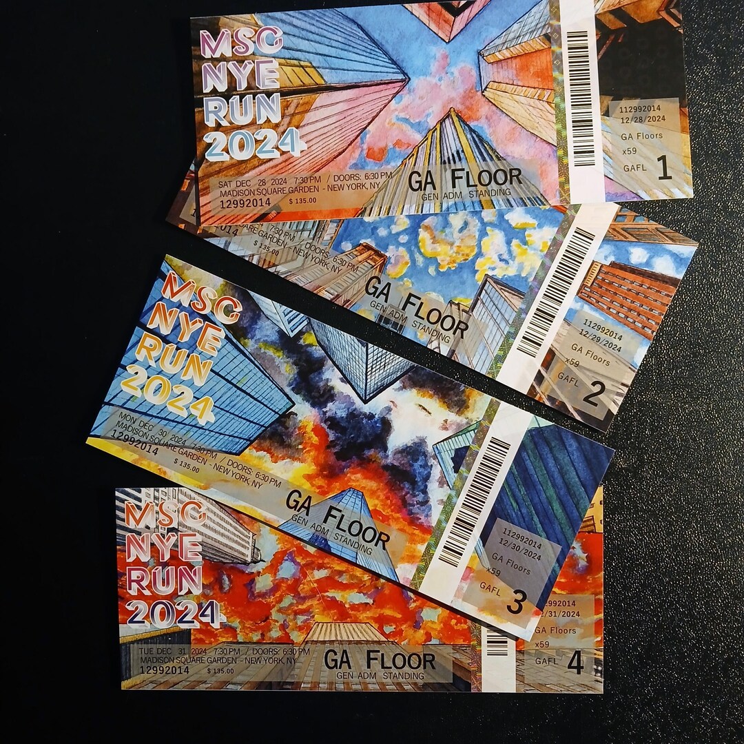 Phish MSG NYE Run 2024 Ticket Stub NYC Phan Art Phish Stub Phish Ticket - Etsy