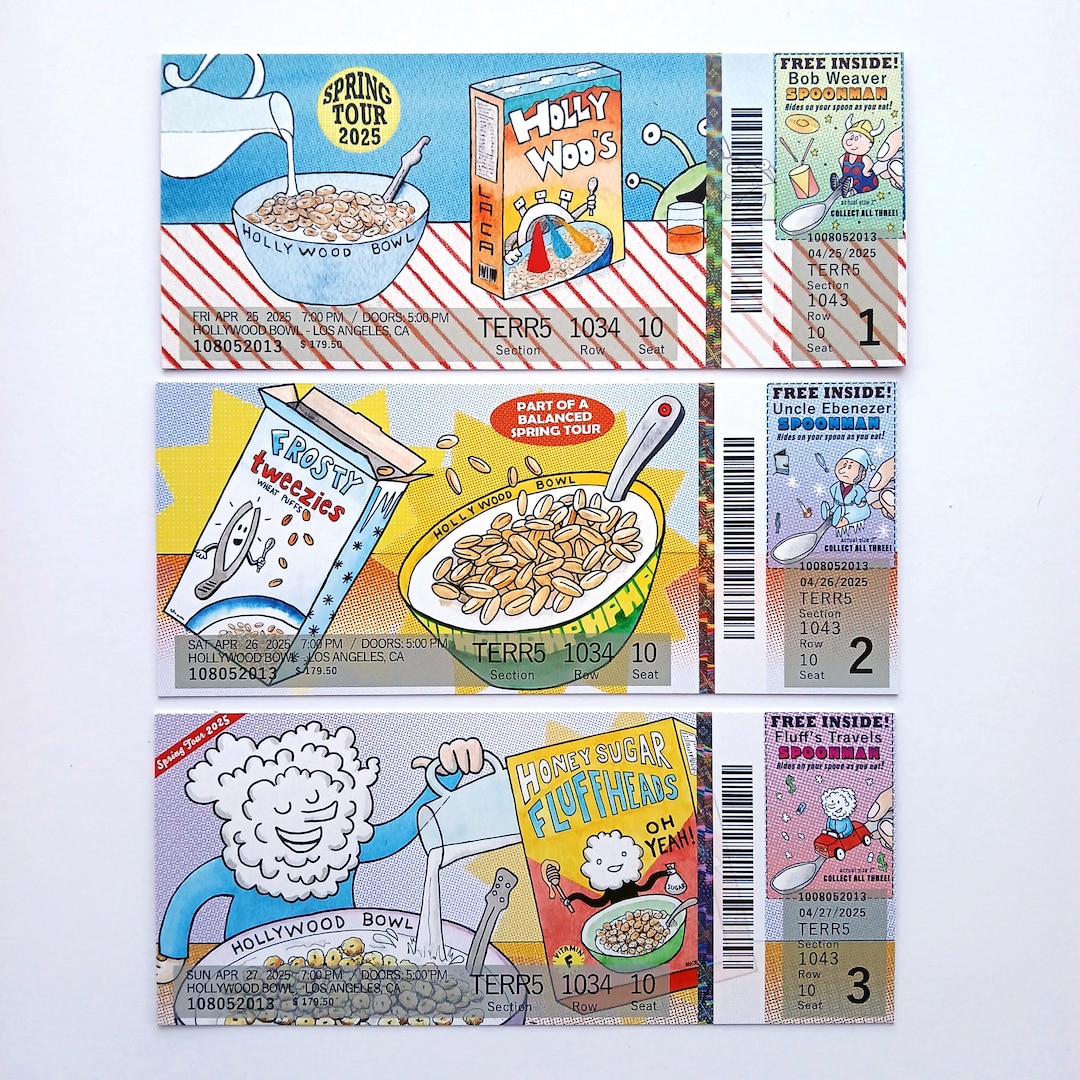 Phish Hollywood Bowl 2025 Ticket Stub Phan Art Phish Art Phish Stubs ...