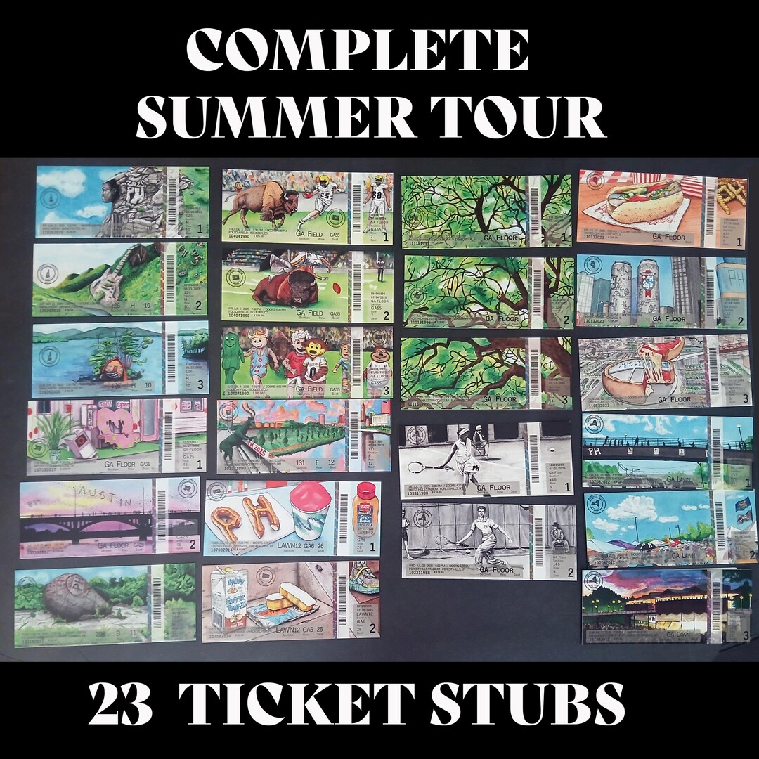 Phish Summer Tour 2025 Complete Ticket Bundle Phan Art Phish Stub Phish ...
